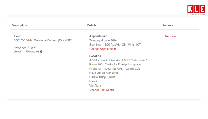 Các bước đăng ký thi ACCA - KLE Mentoring Program - Đào tạo ACCA